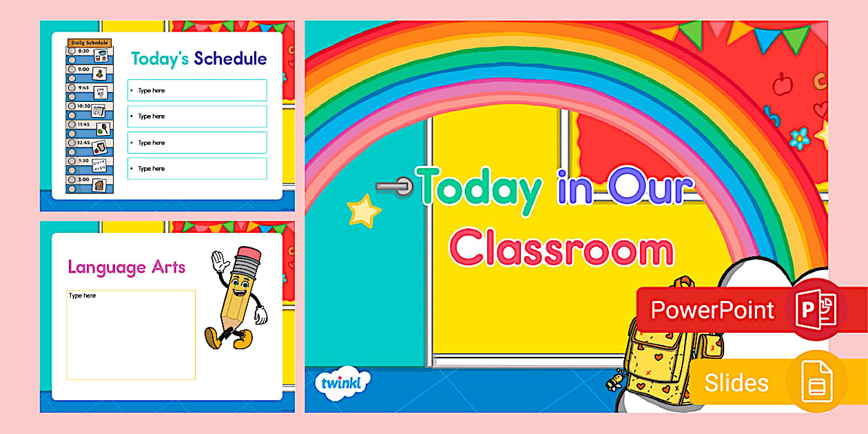 Editable Daily Classroom Management PowerPoint & Google Slides