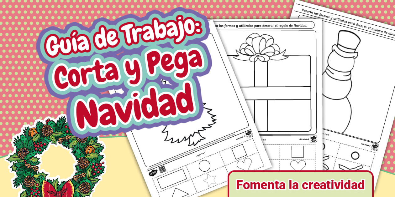 Guía de Trabajo: Corta y Pega - Navidad