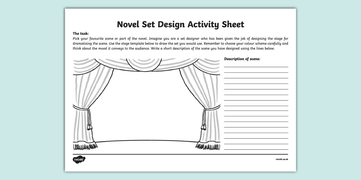 Novel Set Design Worksheet / Worksheet-Irish, worksheet