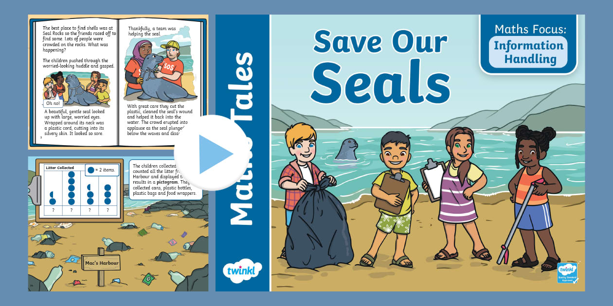 Save Our Seals Maths Tale PowerPoint (teacher made) - Twinkl