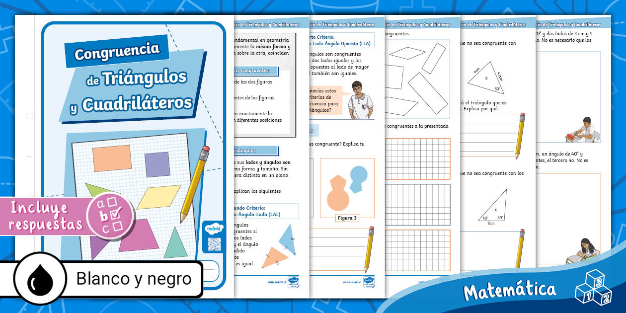 Guía | Congruencia | Triángulos | Rectángulos | Figuras | 6°