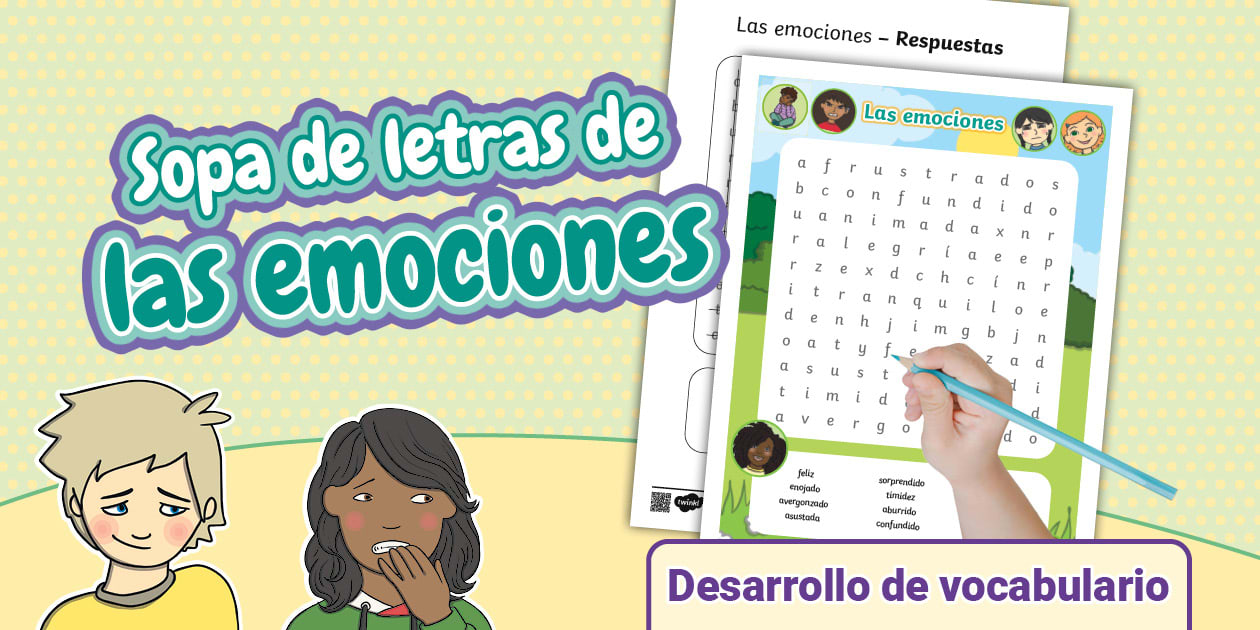 Sopa de letras de las emociones