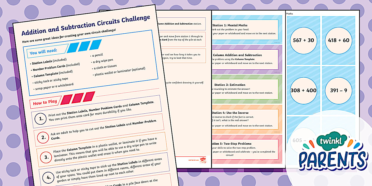 SEND Maths: Addition and Subtraction Circuits Challenge
