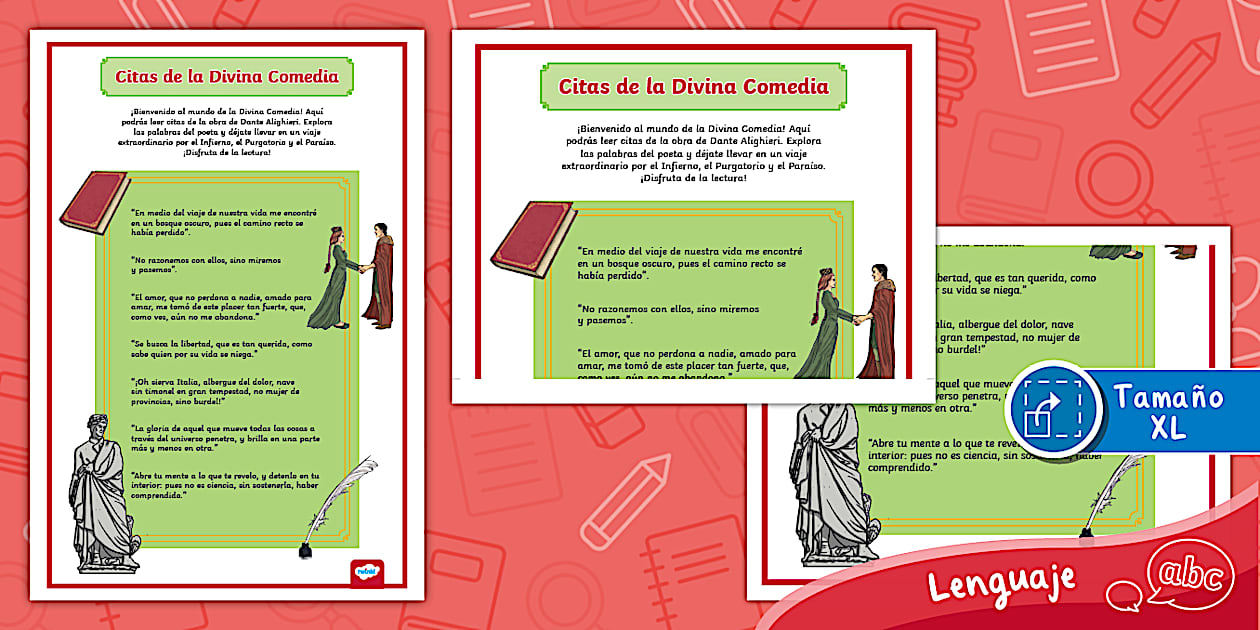Póster | Dante Alighieri | Literatura | Divina Comedia