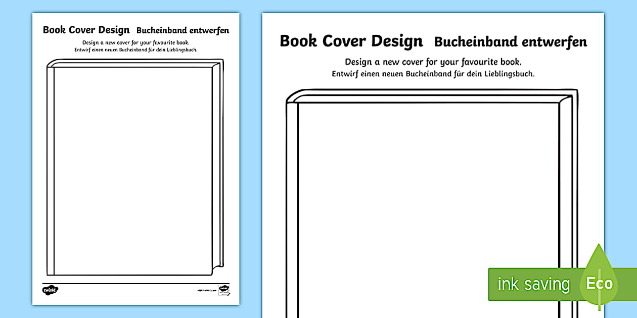 Design a Book Cover Worksheet English/German (teacher made)