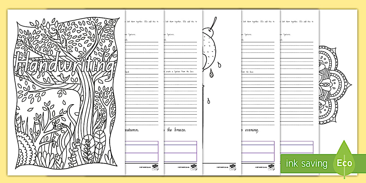 New Zealand Years 3 and 4 Handwriting and Mindfulness Colouring Booklet