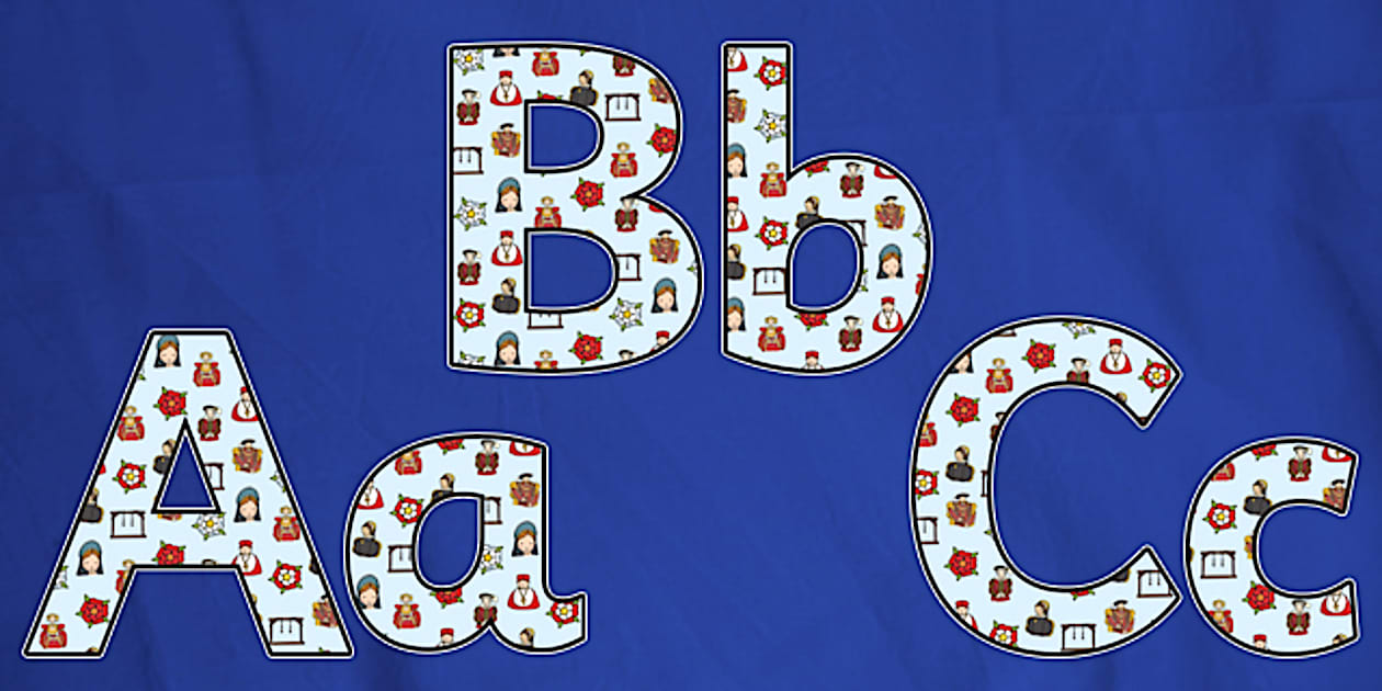 The Tudors Size Editable Display Lettering - Twinkl