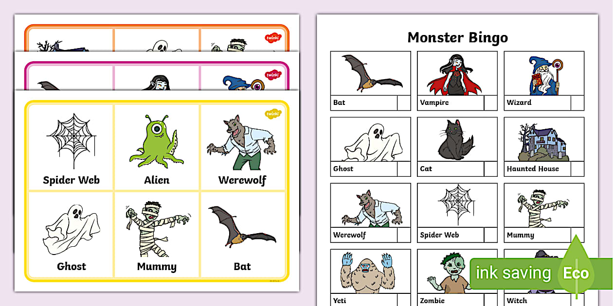 Monster Bingo (teacher made) - Twinkl