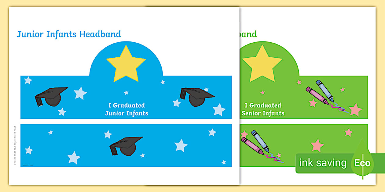 End of Infants Graduation Role-Play Headbands (Teacher-Made)
