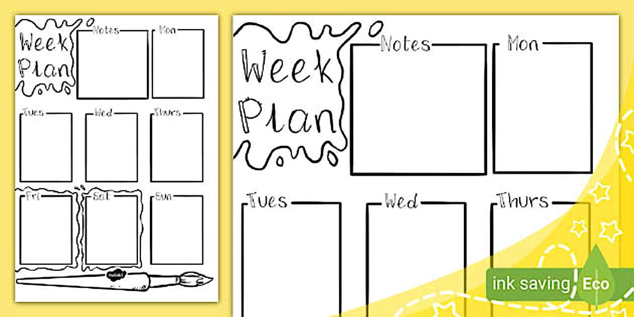 Art-Themed Weekly Planner Bullet Journal Page