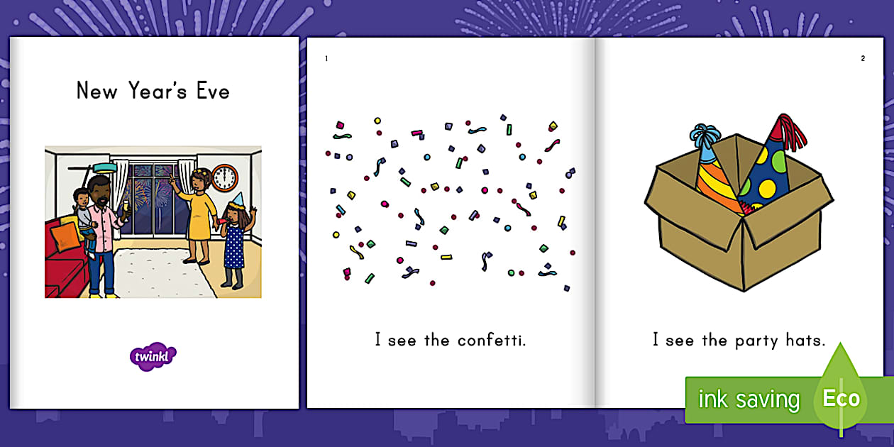New Year's Eve Early Emergent Reader eBook (Teacher-Made)