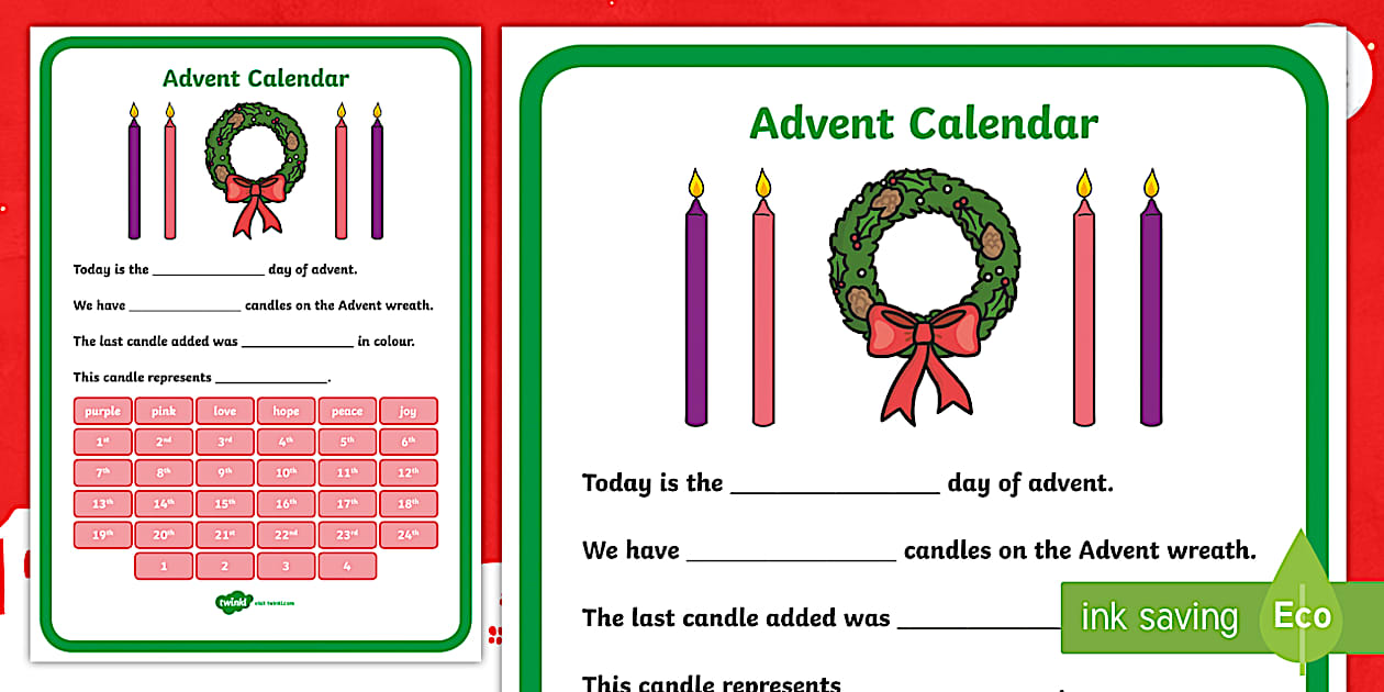 Advent Poster - Display Resources (teacher made) - Twinkl