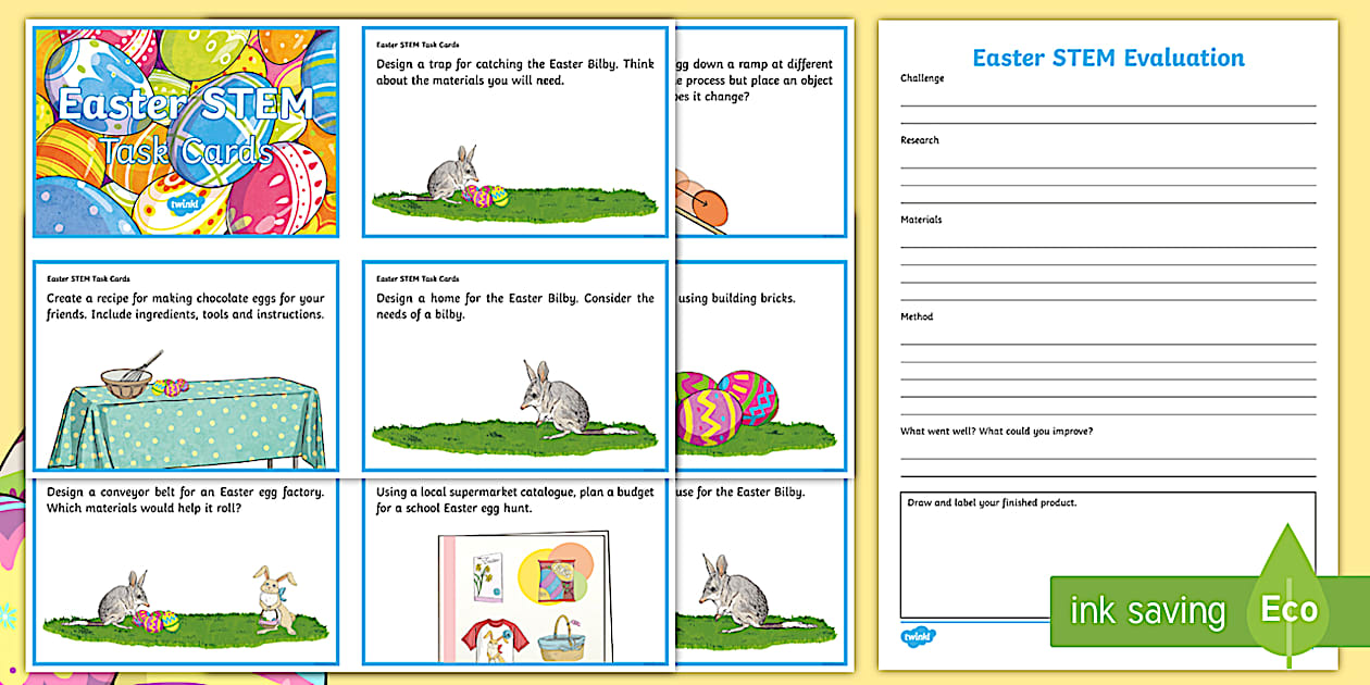 Easter STEM Challenge Cards (teacher made) - Twinkl