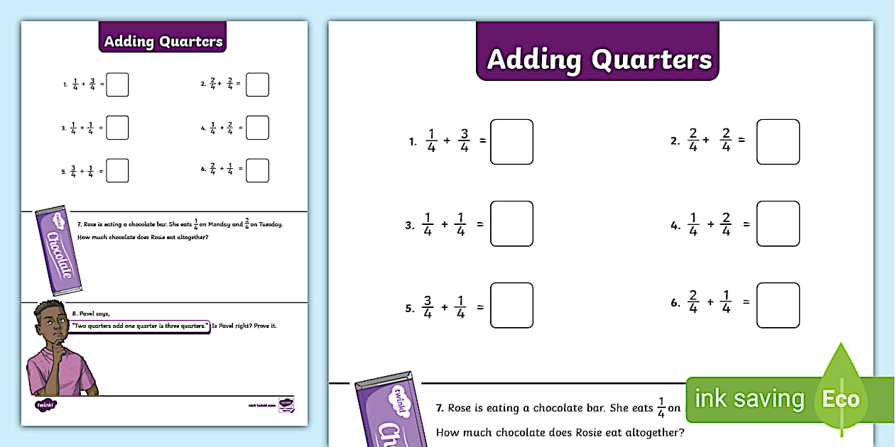 👉 Year 3 Adding Quarters Activity Sheet (teacher made)