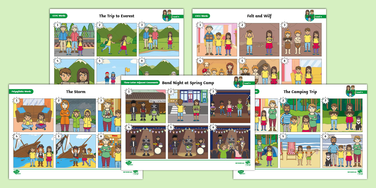 Twinkl Phonics Level 4 Minibooks- Comic Strip Version