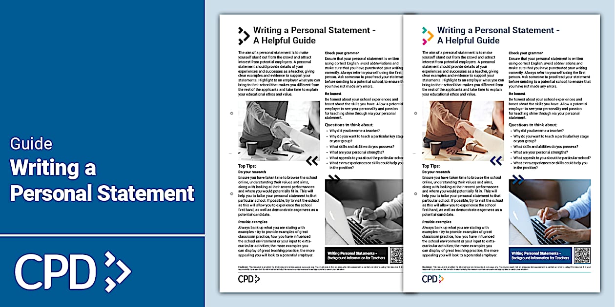 Writing A Personal Statement A Helpful Guide Twinkl