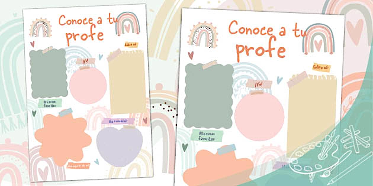 Ficha para docentes: Conoce a tu profe (teacher made)