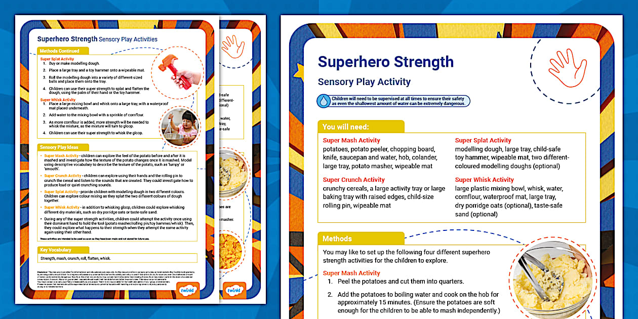Superhero Strength Sensory Play Activity | Twinkl - Twinkl