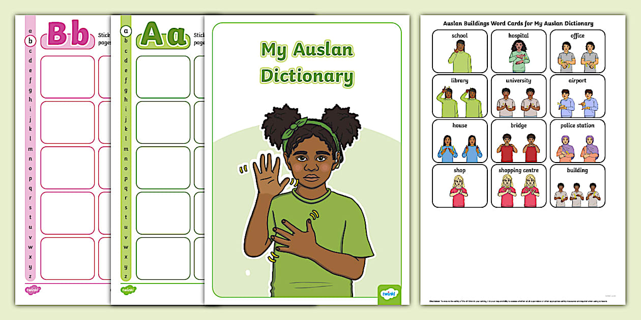 Auslan Buildings Word Cards For My Auslan Dictionary