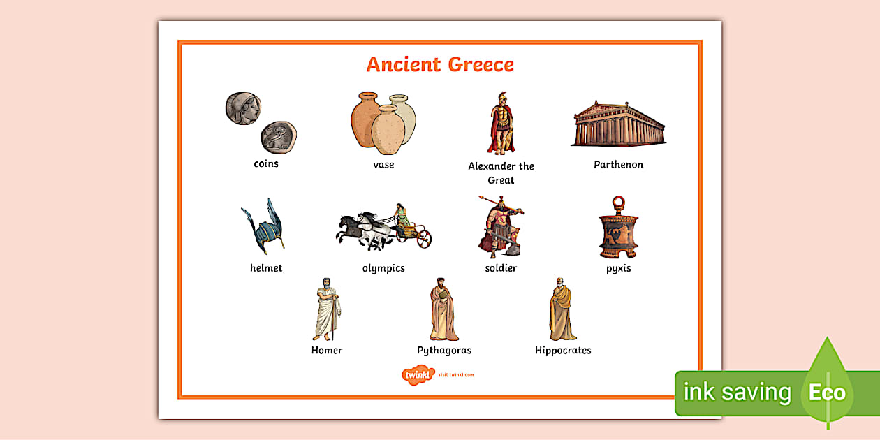 Ancient Greece Word Mat (teacher made) - Twinkl