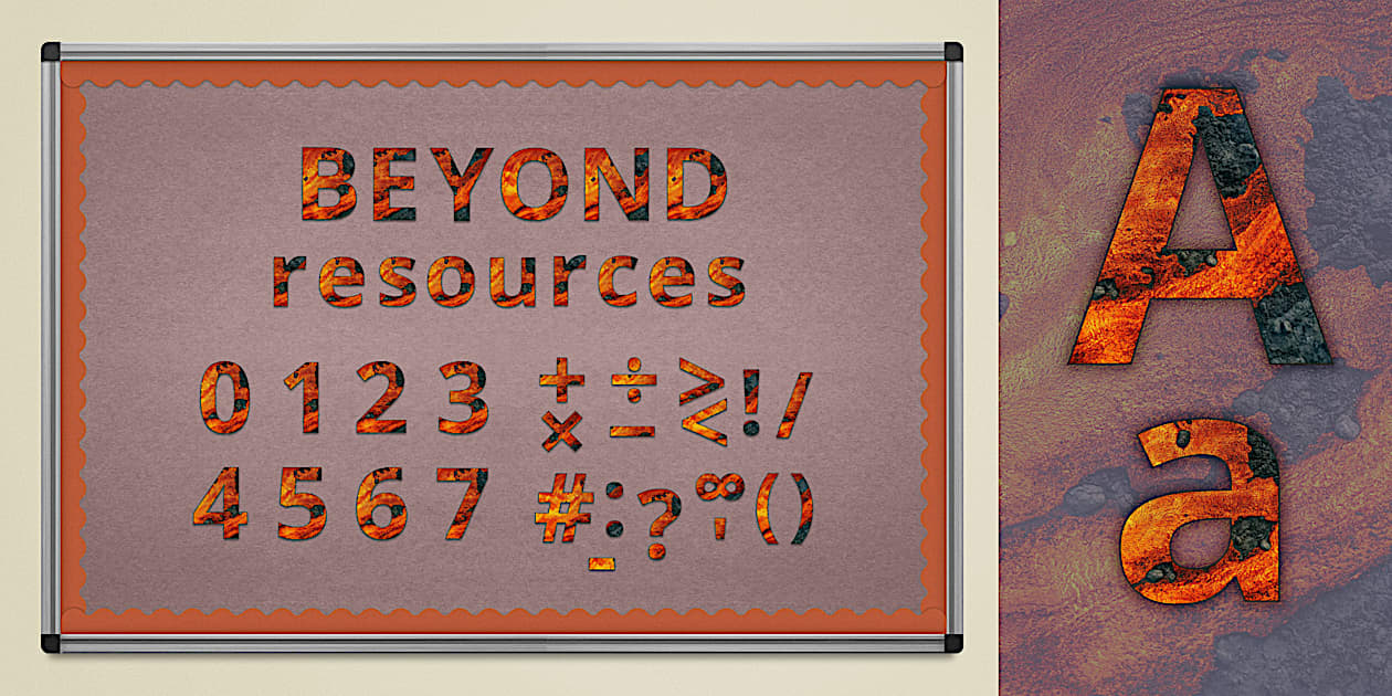Beyond Geography Tectonics-Themed Display Lettering - Twinkl