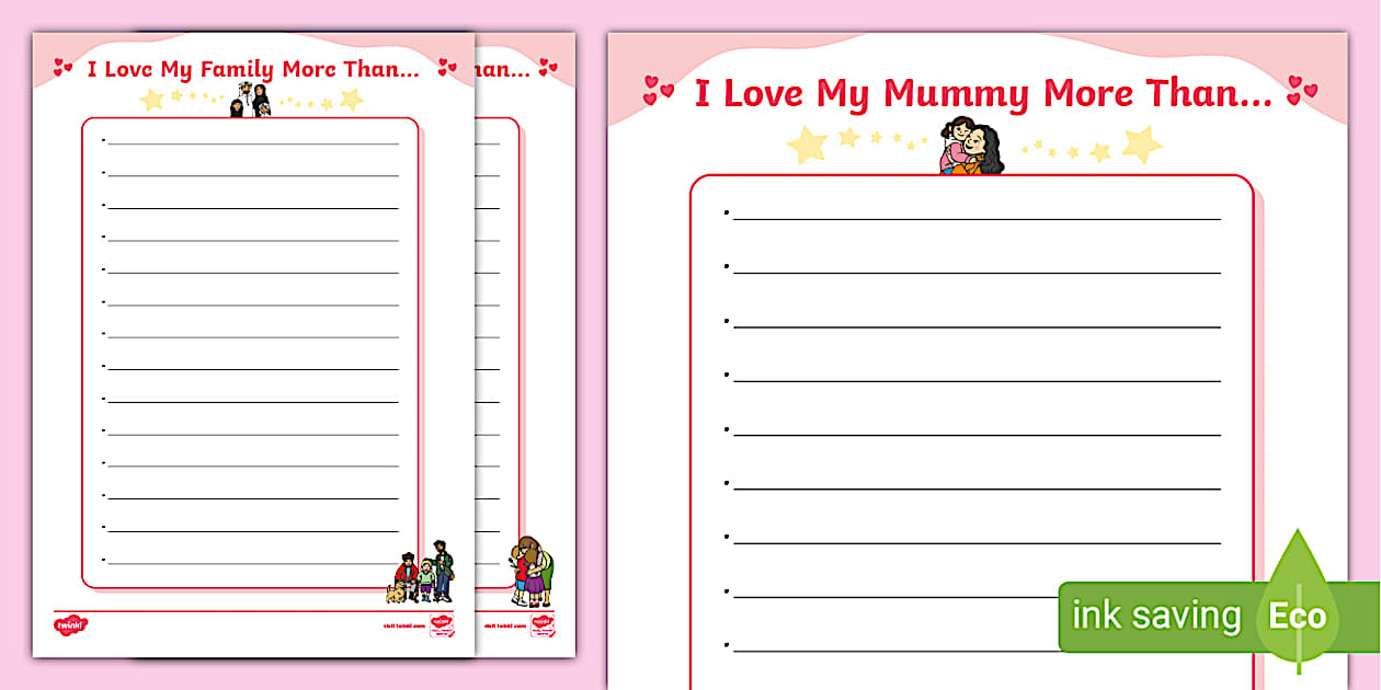 Mother's Day List Activity