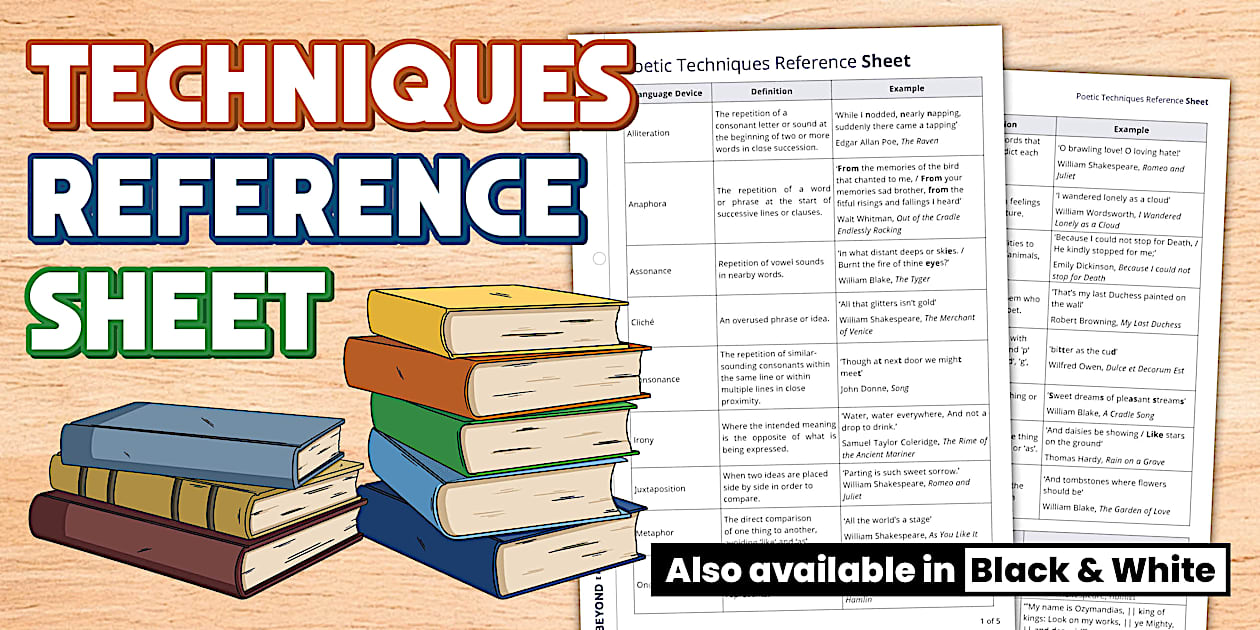 Poetic Techniques Reference Sheet