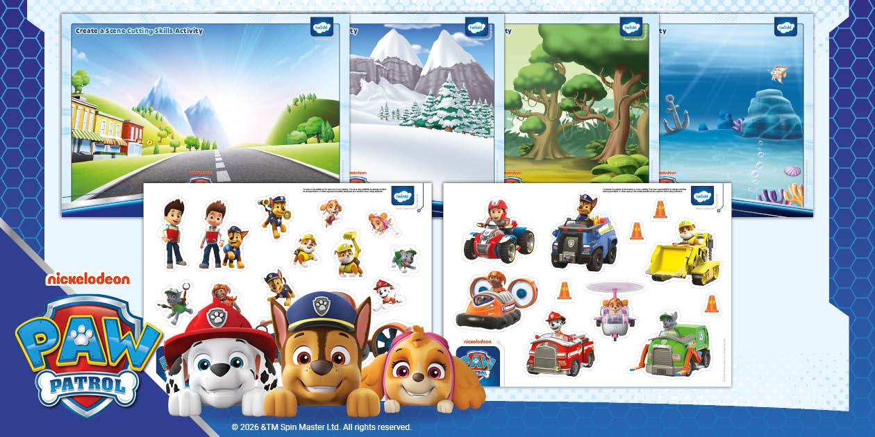 PAW Patrol Cutting Activity | Paramount | Twinkl