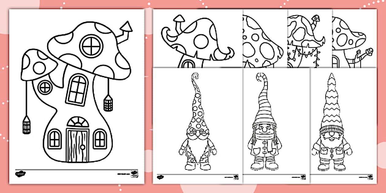 Free Printable Christmas Gnome Coloring Pages | Twinkl USA
