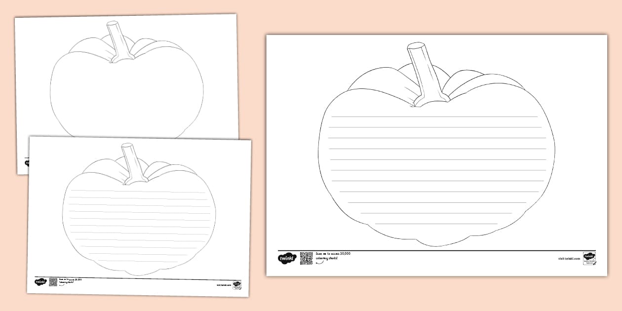 Pumpkin Illustration KS2 Writing Template - Twinkl
