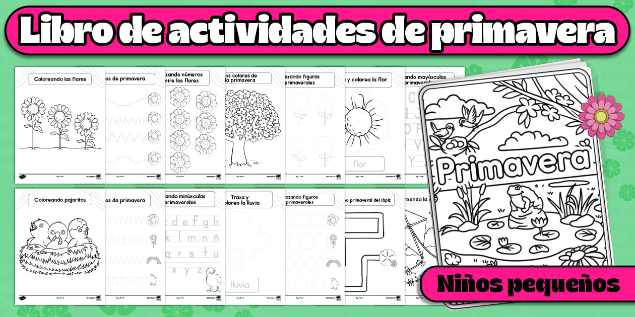 Libro de actividades de primavera para niños pequeños