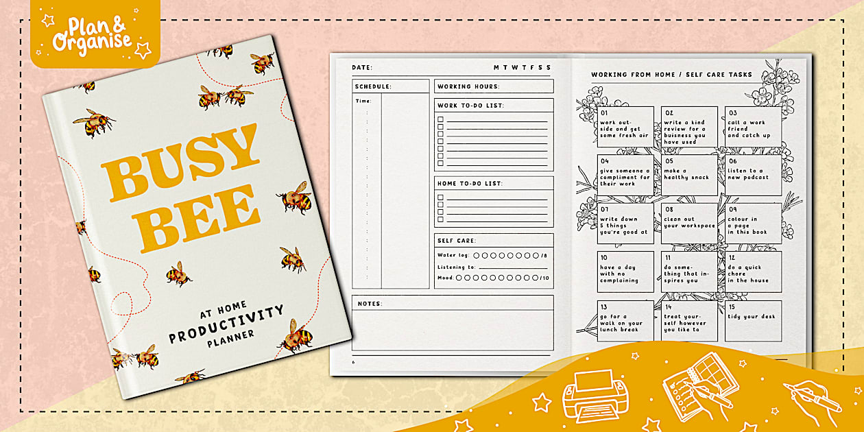 Busy Bees | At Home Productivity Planner (teacher made)