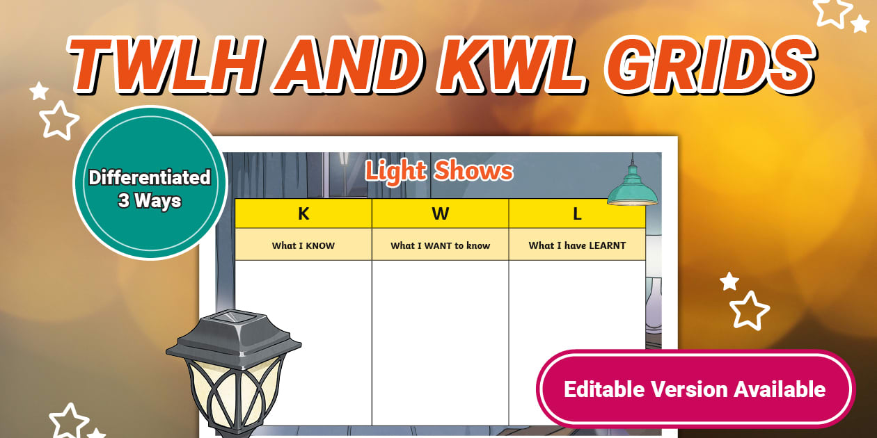 Light Shows TWLH and KWL Grids (l'enseignant a fait)