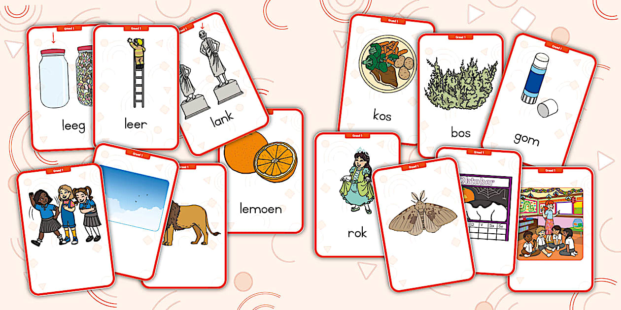 Graad 1 Klanke Flitskaarte o, l (teacher made) - Twinkl