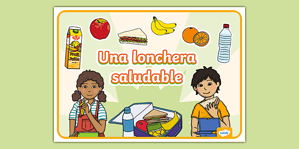 Póster: Lonchera saludable | Materiales Educativos Twinkl