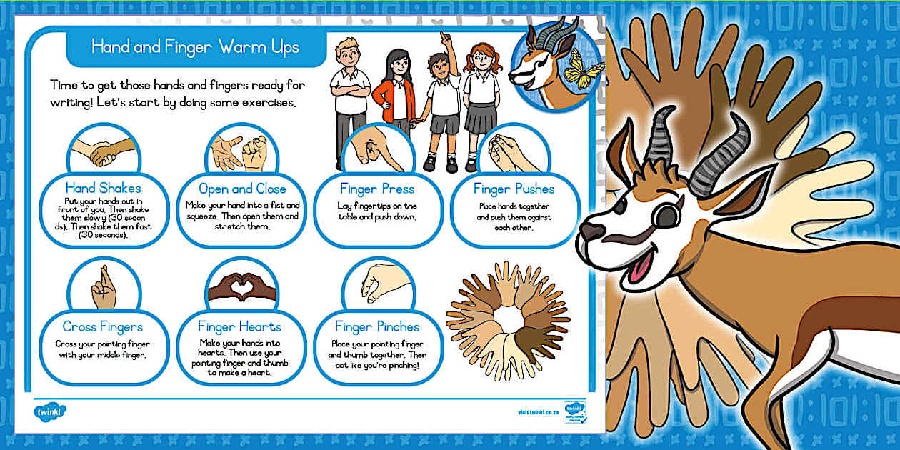 Grade R: Hand and Finger Warm Ups (teacher made) - Twinkl