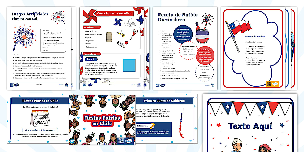 Pack de decoración de Fiestas Patrias para la sala de clases