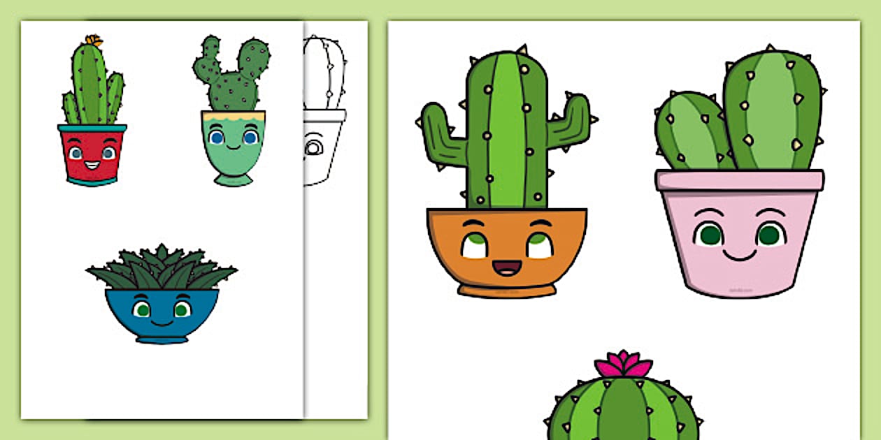 Cactus Cutouts (teacher made) - Twinkl