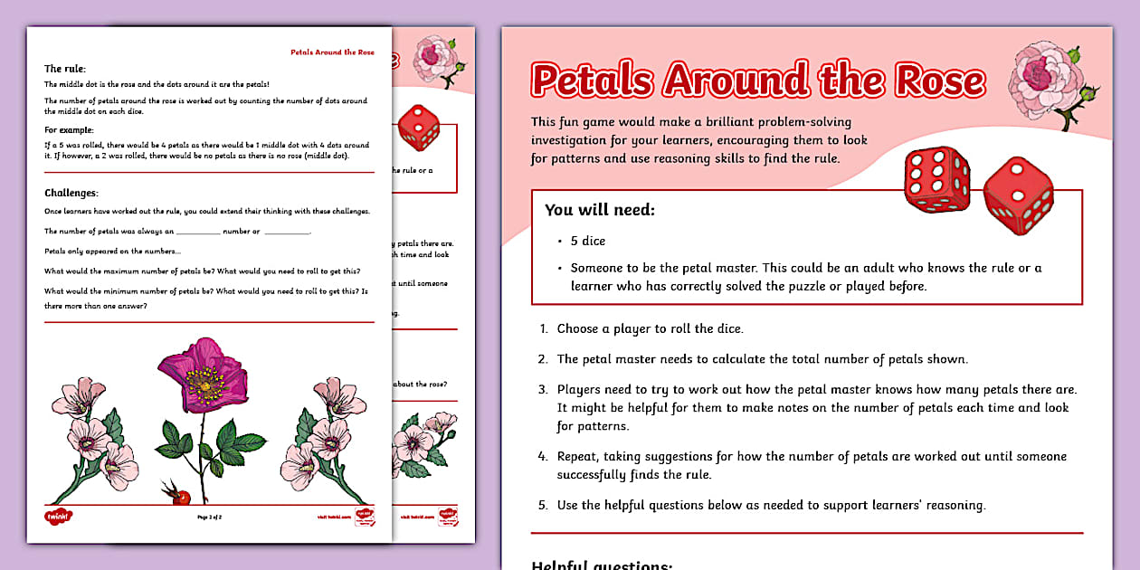 How to Play a Game of Petals Around the Rose: Instructions