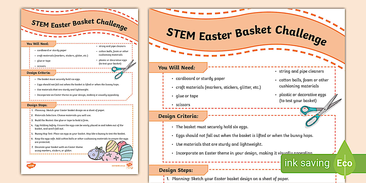 STEM Easter Basket Challenge - Twinkl