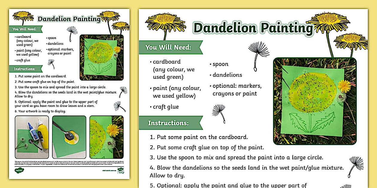 Dandelion Painting (teacher made) - Twinkl