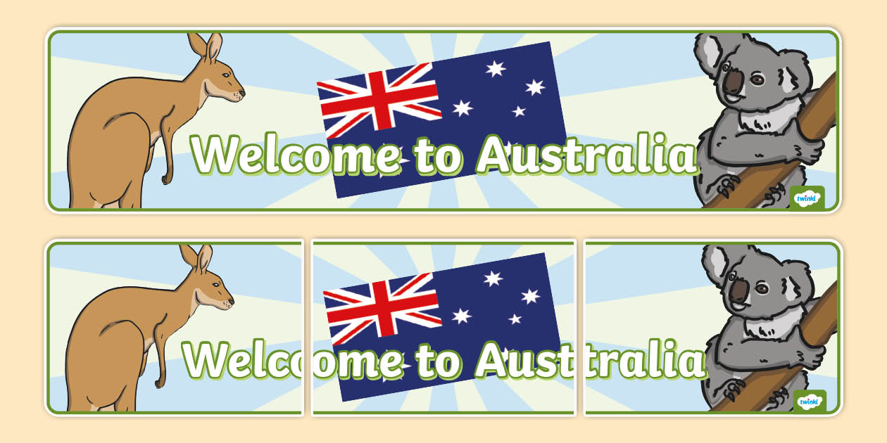 * NEW * Welcome to Australia Display Banner (teacher made)