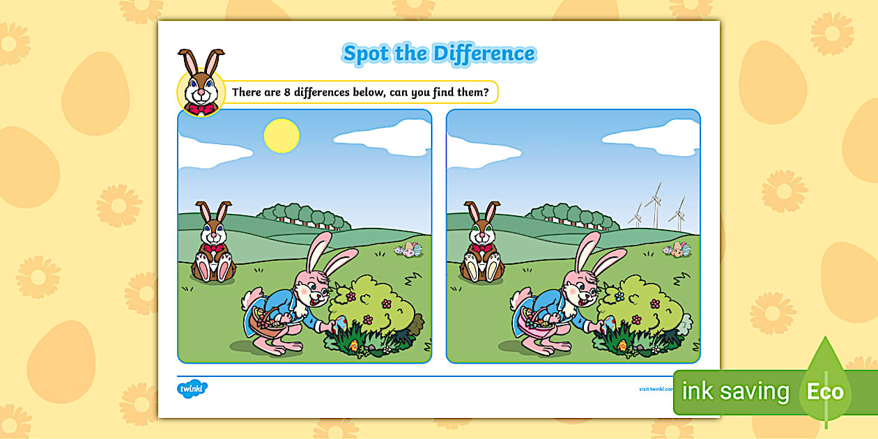 Easter Bunny Spot the Difference Activity (teacher made)
