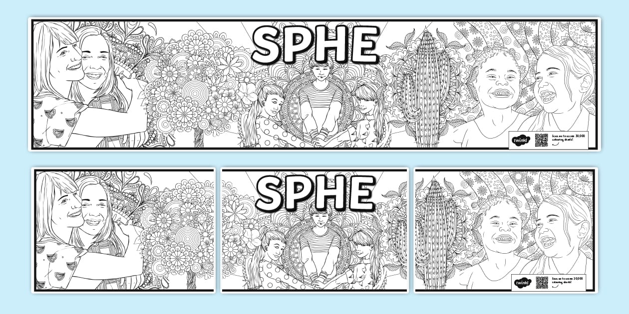 SPHE Colouring Display Banner (Teacher-Made) - Twinkl