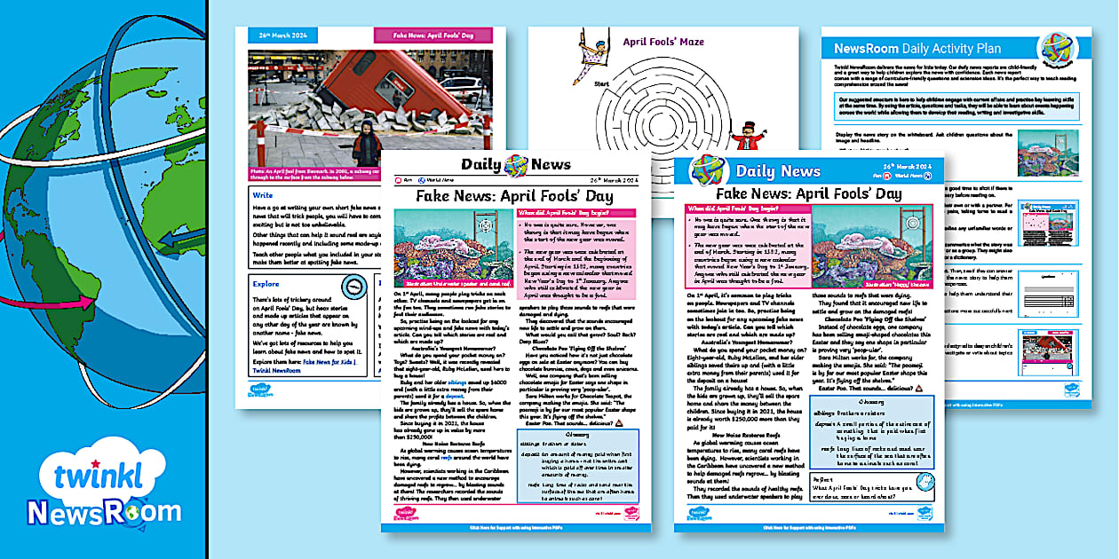 Fake News: April Fools’ Day| Twinkl NewsRoom - Twinkl