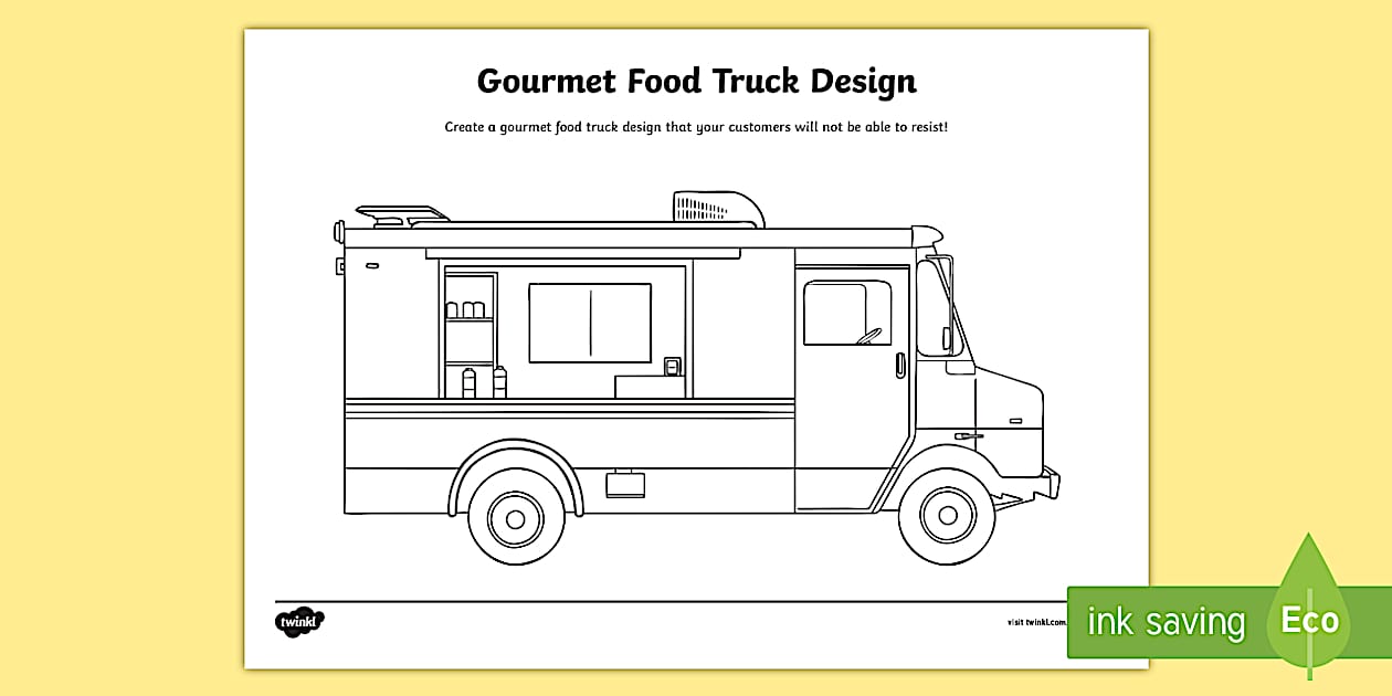 Design Your Own Food Truck Template | Design Activity