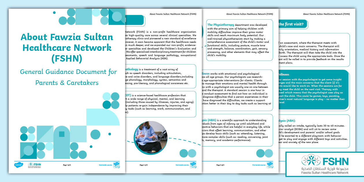 FREE! - About FSHN - General Guidance for Parents & Caretakers | Twinkl ...