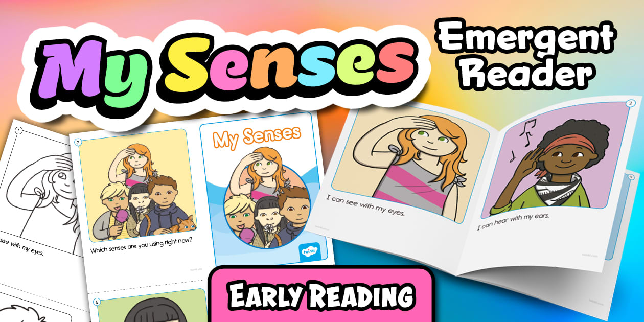 Editable My Senses Emergent Reader - Twinkl