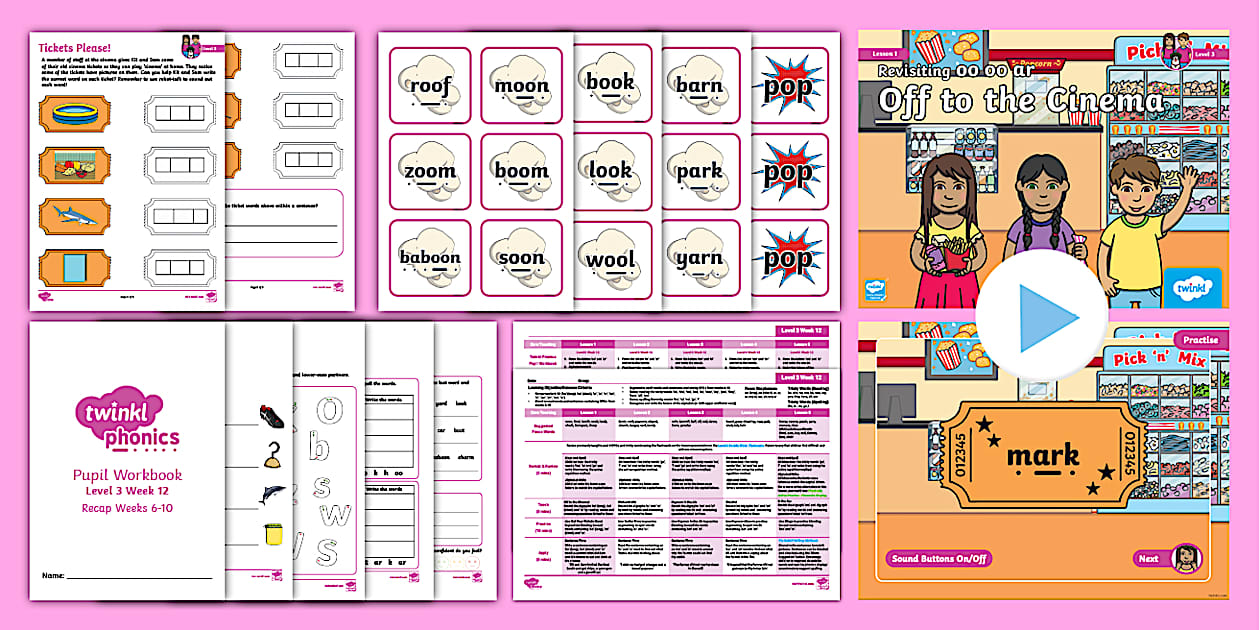 'oo, oo, ar' Recap Lesson Pack - Level 3 Week 12 Lesson 1