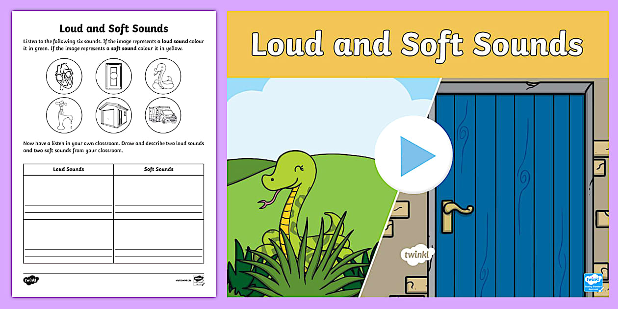 Junior and Senior Infants Loud and Soft Sounds Activity Pack